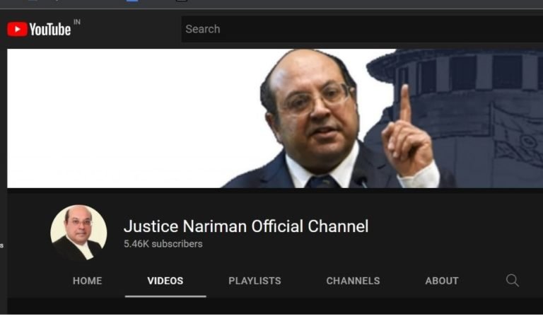 Former Supreme Court Judge Justice Rohinton Nariman Launches YouTube ...